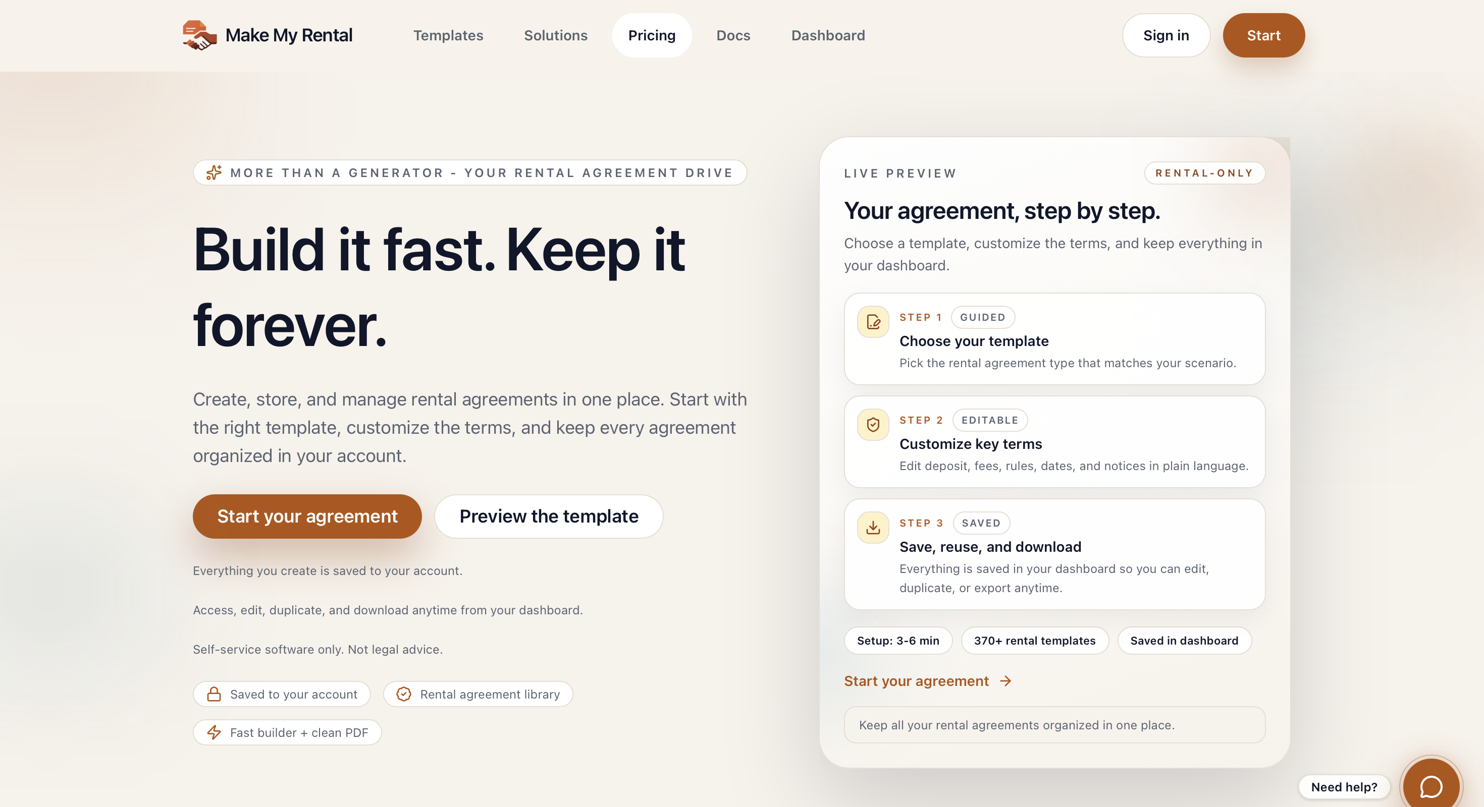 Make My Rental | Build it fast. Keep it forever. | Make My Rental